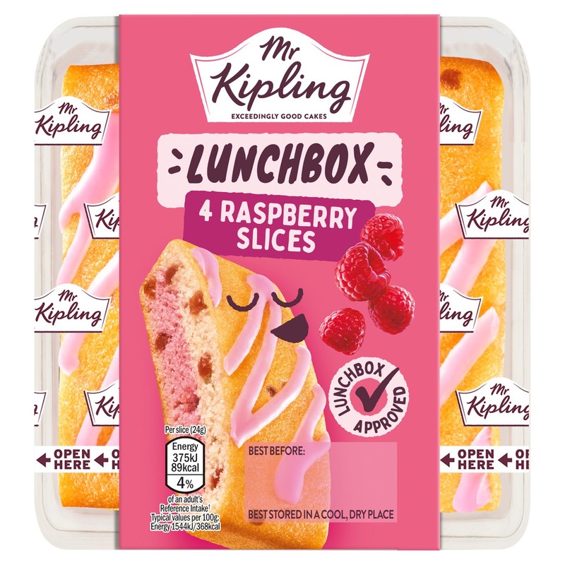 Mr Kipling Raspberry Lunchbox Slices - Ocado